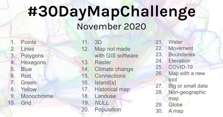 Twitter 30DayMapChallenge 2020 - Hic Sunt Dracones
